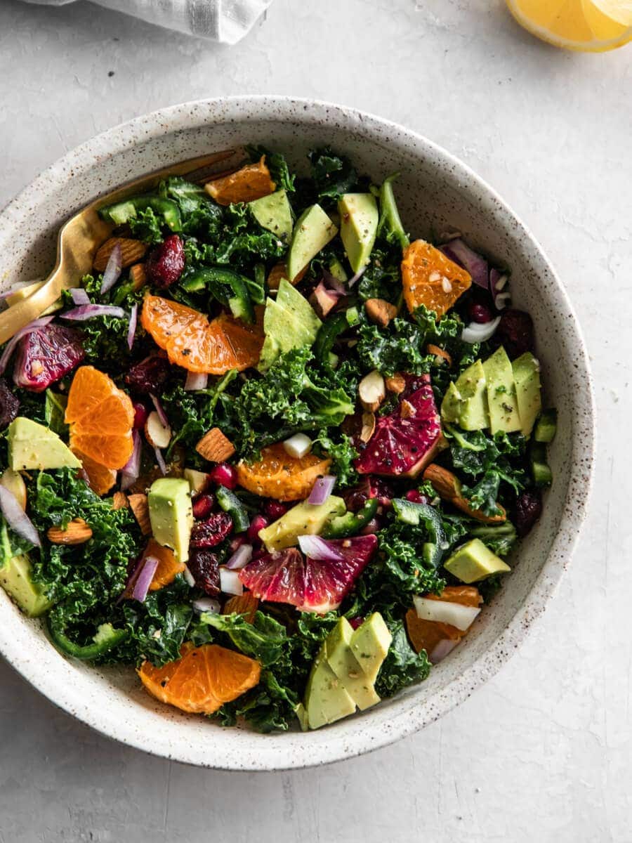 Winter Citrus & Kale Salad - Veg Out with Recipe for Success